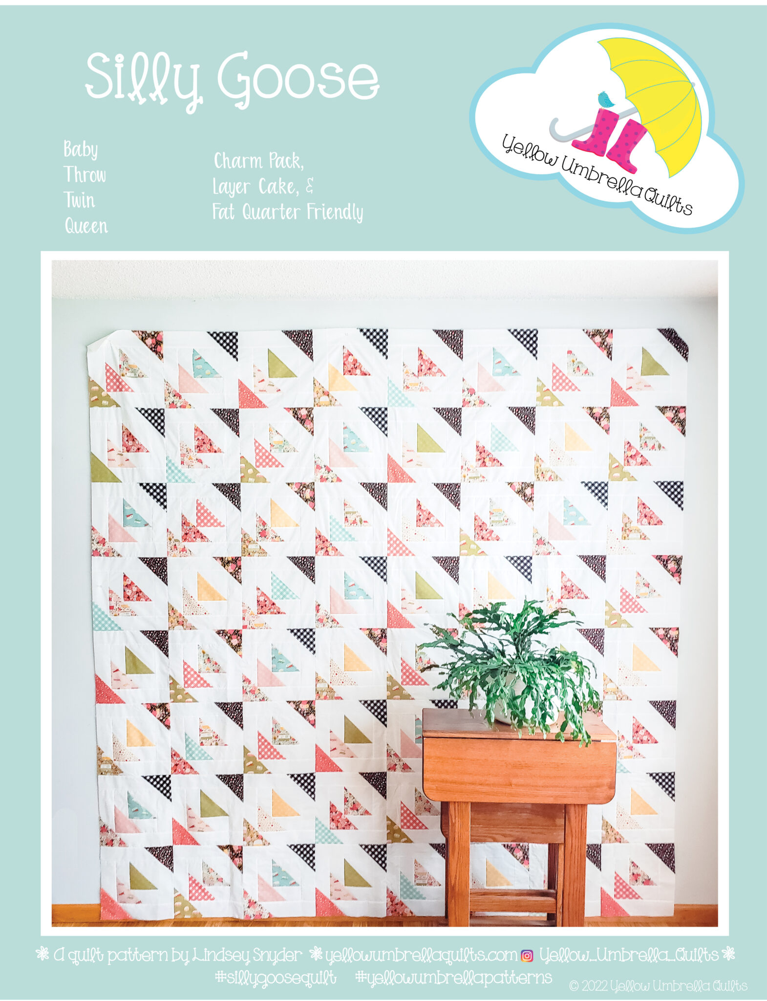 Silly Goose PDF Quilt Pattern (Automatic Download) - Yellow Umbrella Quilts