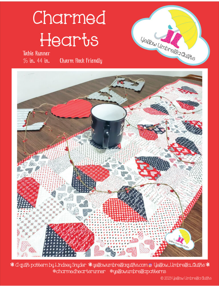 Valentine Hearts Table Runner Bundle - Yellow Umbrella Quilts